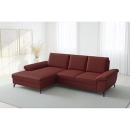 Sit & More sit&more Ecksofa &raquo;Chelsea L-Form, B: 264 cm, Leder, inkl. Sitztiefen-&Armteilverstellung&laquo; optional mit Schlaffunktion und Bettkasten B/H/T: 264cm x 