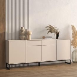OTTO home Sideboard &raquo;Loft, Breite 208,5 cm, grifflose Kommode 4 T&uuml;ren/2 Schubk&auml;sten.&laquo; Schubladenschrank mit viel Stauraum, Einlegeb&ouml;den verstellbar 