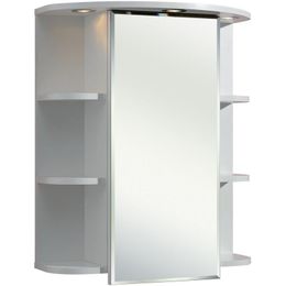 Badezimmerspiegelschrank &raquo;Quickset 335 Badschrank, 1 Spiegelt&uuml;ren, 1 Einlegeb&ouml;den, 60 cm breit&laquo; inkl. LED-Beleuchtung, Schalter-/Steckdosenkombination