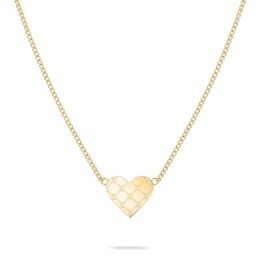 Tamaris Damen Kette mit Anh&auml;nger &raquo;The T-Pattern Heart, Herz&laquo; Edelstahl, L: 45 B: 2mm