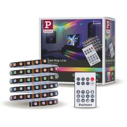 Paulmann LED-Streifen &raquo;Dynamic Rainbow RGB 1,5m 3W 60LEDs/m 5VA&laquo; 1 Stk.-flammig wei&szlig; Dioden 90 Stk. Flammen 1 Stk., Gesamtl&auml;nge 3,4m