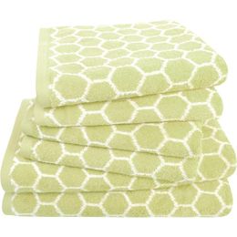 Dyckhoff Handtuch Set &raquo;Pure Natural Honey&laquo; Set 6 Frottier BIO Baumwolle, GOTS gr&uuml;n Frottier, Obermaterial: 100% Baumwolle 6, Frottier