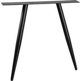 Woood Tischbein &raquo;Tablo Metall 2-St&auml;nder mit Pulverbeschichtung B 79 x T 10 x H 72 cm&laquo; Rundes Gestell, Rahmen oben &Oslash; 5 cm unten &Oslash; 3 cm, Tragkraft 50 kg