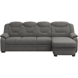 COTTA Ecksofa &raquo;Marcus L-Form&laquo; wahlweise mit Schlaffunktion grau 100% Polyester B/H/T: 262cm x 99cm x 162cm, Struktur soft, Recamiere rechts, Ohne 