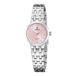 Festina Damen Quarzuhr &raquo;Mademoiselle&laquo; Armbanduhr, Damenuhr, Edelstahlarmband, analog rosa Einheitsgr&ouml;&szlig;e