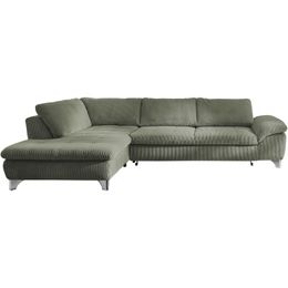 Die PlanBar Ecksofa &raquo;Ottomane MP-IN14007 L-Form, Breite 306 cm&laquo; wahlweise mit Schlaffunktion und verstellbaren Kopfst&uuml;tzen 100% Polyester B/H/T: 306cm