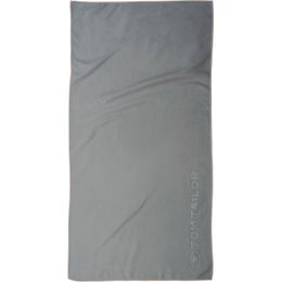 Tom Tailor HOME Sporthandtuch &raquo;Fitnesstuch COLOR BATH&laquo; Logo Pr&auml;gung, Mikrofaser, weich, schnell trocknend grau Microfaser, Mikrofaser B/L: 50cmx100cm,