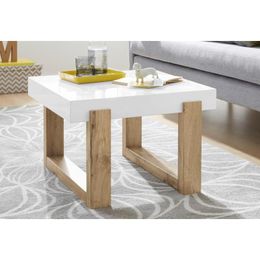 OTTO home Couchtisch &raquo;Solid&laquo; hochglanzfarbener wei&szlig;er Tischplatte, in zwei unterschiedlichen Gr&ouml;&szlig;en wei&szlig; B/H/T: 60cm x 40cm x 60cm