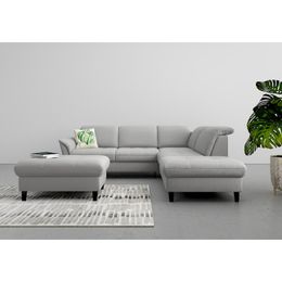 Sit & More sit&more Ecksofa &raquo;Maggiore L-Form&laquo; wahlweise mit Kopfteilverstellung, Schlaffunktion und Stauraum grau 95% Polyester, 5% Polyamid B/H/T: 261cm x 224cm