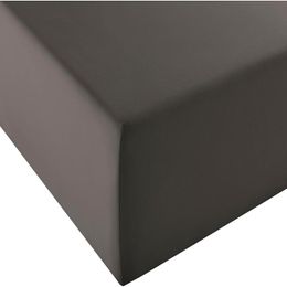 Fleuresse Spannbettlaken &raquo;Comfort XL&laquo; Mako-Jersey, f&uuml;r Matratzen bis 40 cm H&ouml;he, Bettlaken, Spannbetttuch grau Mako-Jersey, Obermaterial: 96% 