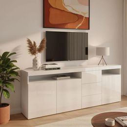 borchardt M&ouml;bel borchardt M&ouml;bel Sideboard &raquo;Kapstadt, Kommode mit Push-to-open-Funktion, Hochglanz-Dekor&laquo; Breite 200cm mit viel Stauraum, 3 Schubf&auml;chern und 3 T&uuml;ren 