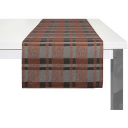 WIRTH Tischl&auml;ufer &raquo;LAUFENBERG&laquo; orange Baumwolle, Polyester B/L: 40cm x 150cm, eckig