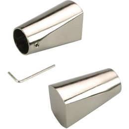 Liedeco Gardinenstangen-Endst&uuml;ck &raquo;Dust&laquo; f&uuml;r Gardinenstangen &Oslash; 16 mm silber 2 Stk.