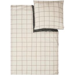 s.Oliver Bettw&auml;sche &raquo;Satinbettw&auml;sche s.Oliver&laquo; 2 Stk. in minimalistischem Design beige Mako-Satin, Obermaterial: 100% Baumwolle B/L: 140cm x 200cm, 1 