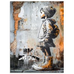Artland Wandbild &raquo;Gro&szlig;e Schuhe&laquo; 1 Stk. tlg. als Alubild, Leinwandbild, Poster, Wandaufkleber in verschied. Gr&ouml;&szlig;en orange Alu Dibond B/H/T: 30cm x 40cm, Alu-
