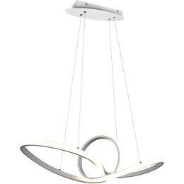 REALITY LEUCHTEN LED Pendelleuchte &raquo;SANSA&laquo; LED-Modul 1 Stk. Neutralwei&szlig; &uuml;ber Wandschalter dimmbar, 4000K, 3300 Lm, Abh&auml;ngung 150cm wei&szlig; 1, H: 150cm, 1