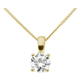 Firetti Damen Kettenanh&auml;nger &raquo;Schmuck Geschenk Gold 333 Halsschmuck Anh&auml;nger Solit&auml;r Lab Grown&laquo; mit Brillant 1 VS = sehr kleine Einschl&uuml;sse, Diamanten