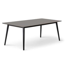 Esstisch &raquo;Meza Designtisch mit Auszugsfunktion und 2 Einlegeplatten&laquo; abgerundete Tischplatte MDF, Massivholzgestell, in zwei Breite grau Tischplatte: 