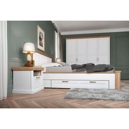OTTO home Nachtkonsole &raquo;Tara, im klassischen Landhausstil, FSC-zertifiziert&laquo; 1 offenes Fach und 1 Schublade mit Metallgriff, Soft-Close-Funktion, 