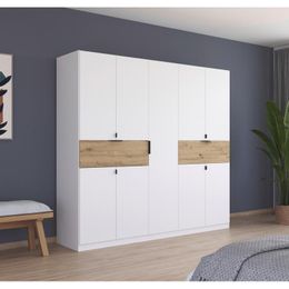 Rauch Dreht&uuml;renschrank &raquo;Kleiderschrank Schrank Garderobe W&auml;scheschrank TICAO&laquo; Schubladen in der H&ouml;he variabel positionierbar, mit 2 ger&auml;umigen 