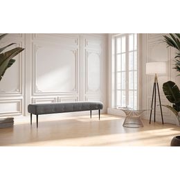OTTO home 3-Sitzer &raquo;Amber&laquo; mit Knopfheftung,in verschieden Stoffarten grau 90% Polyester, 10% Polyamid B/H/T: 159cm x 52cm x 54cm, Struktur weich