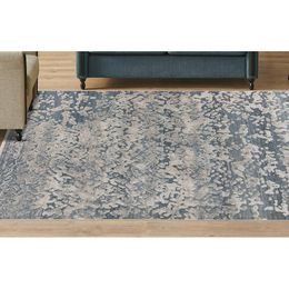 Kayoom Teppich &raquo;Dilan 300&laquo; rechteckig 5 mm H&ouml;he weicher Kurzflor, Vintage Look, Wohnzimmer grau Polyester B : 80cm 1 Stk., 5mm, L: 150cm