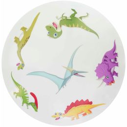 Niermann Deckenleuchte &raquo;Deckenschale Dinos, Kinderlampen&laquo; E27 1 Stk. bruchsicherer Kunststoff, Kinderzimmer bunt 1, &Oslash; 36cm H: 10cm, 1 Stk.