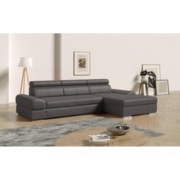 Sit & More sit&more Ecksofa &raquo;Broadway L-Form&laquo; inklusive Kopfteilverstellung, wahlweise mit Schlaffunktion braun Luxus-NaturLeder;Luxus-Kunstleder;NaturLEDER ;