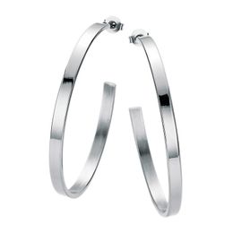 Firetti Damen Paar Creolen &raquo;Schmuck Geschenk basic&laquo; silber 50mm, Edelstahl