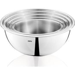 Gefu R&uuml;hrsch&uuml;ssel &raquo;Edelstahlsch&uuml;ssel-Set, 5-teilig Sch&uuml;ssel-Set&laquo; 5 Stk. aus Edelstahl stapelbar, praktischer Sch&uuml;ttrand f&uuml;r tropffreies Ausgie&szlig;en 