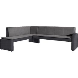 exxpo - sofa fashion Eckbank &raquo;Cortado, elegant und modern mit hohem Sitzkomfort&laquo; hohe Bodenfreiheit, sch&ouml;ne Detailverarbeitung schwarz Strukturstoff (