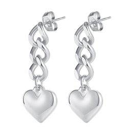 Firetti Damen Paar Ohrstecker &raquo;Schmuck Geschenk Ohrschmuck Herz&laquo; silber Edelstahl