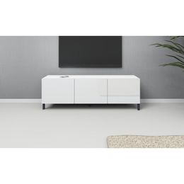 borchardt M&ouml;bel borchardt M&ouml;bel Lowboard &raquo;Sophia, TV-Schrank mit Metallf&uuml;&szlig;en&laquo; Metallf&uuml;&szlig;e, grifflose Optik wei&szlig; Holzwerkstoff B/H/T: 139cm x 45cm x 35cm, 3 Stk.