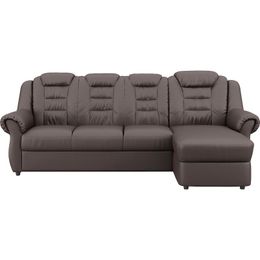 Home Affaire Ecksofa &raquo;Boston L-Form&laquo; mit hoher R&uuml;ckenlehne, wahlweise mit Schlaffunktion braun 64% Polyurethan, 25% Polyester, 11% Baumwolle B/H/T: 