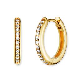 Engelsrufer Damen Paar Creolen &raquo;Lola&laquo; mit Zirkonia (synth.) gold 16mm, Silber 925 (Sterlingsilber)