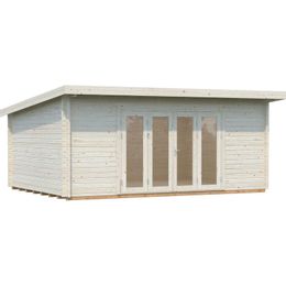 Palmako Gartenhaus &raquo;Lea&laquo; 19,4 m&sup2;, mit Fu&szlig;boden im Gartenhaus beige Massivholz Fu&szlig;boden im Gartenhaus, ohne Dacheindeckung
