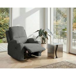 OTTO home Relaxsessel &raquo;NAPORI Cord, Kinosessel, Multimedia-Sessel&laquo; TV-Sessel mit manueller u elektrischer Relaxfunktion u. Getr&auml;nkehalter grau 100% 