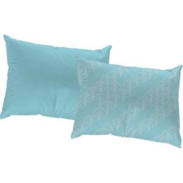 Adam Dekokissen &raquo;Argentinian Criolla&laquo; mit Palmenmuster, Wendekissenh&uuml;lle ohne F&uuml;llung, 1 St&uuml;ck blau Baumwolle B/L: 60cm x 40cm, 1 Stk.
