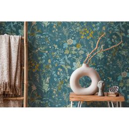 A.S. Cr&eacute;ation Vliestapete &raquo;THE BOS Landhaus Blumentapete&laquo; gemustert matt neutral strukturiert Pflanzen Floral Tapeten Wohnzimmer Schlafzimmer K&uuml;che Design Optik 