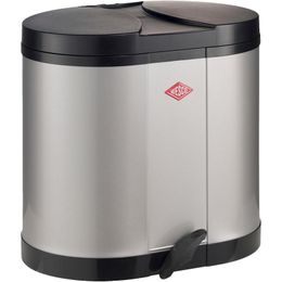 Wesco M&uuml;lleimer &raquo;Biom&uuml;lleimer&laquo; 1 Beh&auml;lter &Ouml;KO-Sammler, 2x15 Liter silber Stahlblech B/H/T: 45cm x 43cm x 36cm, 30 l