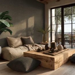 Livingwalls living walls Vliestapete &raquo;Vibes & Styles Jan &ndash; Stud!o Sense & Surface Vliestapete&laquo; Flechtoptik leicht strukturiert Nat&uuml;rliche Flechtoptik mit feiner 