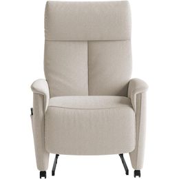 Sit & More sit&more TV-Sessel &raquo;Cremona Comfort&laquo; wahlweise manuell oder elektrischer Funktion mit Akku beige 100% Polyester Chenille, Ergonomie XL,mit 
