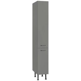 Optifit Apothekerschrank &raquo;Elga&laquo; mit Soft-Close-Funktion, h&ouml;henverstellbaren F&uuml;&szlig;en, Breite 30 cm grau Holzwerkstoff basaltgrau, B/H/T: 30cm x 211,8cm x
