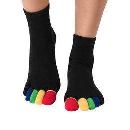 H.I.S. H.I.S Damen Zehensocken &raquo;F&uuml;nf Finger Socken, Zehenspalt Design, Geeignet f&uuml;r den Alltag&laquo; Packung, 1 Paar tlg. im Streifenmuster weich und 
