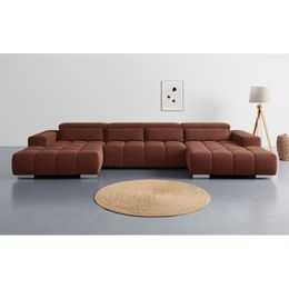 COTTA Wohnlandschaft &raquo;Orion U-Form, B: 400 cm&laquo; Kopfteilverstellung & 4 Kissen, optional elektr. Sitztiefenverstellung 88% POLYESTER (PES) 12% POLYAMID