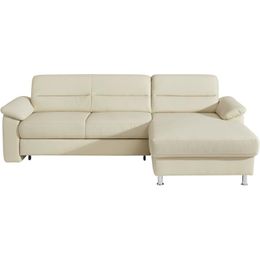 Sit & More sit&more Ecksofa &raquo;Ascara L-Form&laquo; inklusive Boxspring/Federkern-Polsterung, wahlweise mit Schlaffunktion beige NaturLEDER (echtes Rindsleder), Korpus 