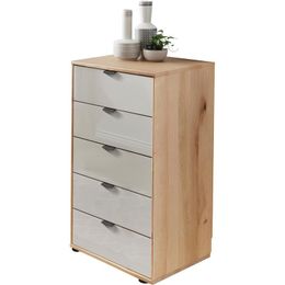 Wiemann Schubkastenkommode &raquo;Cardiff Sideboard, W&auml;scheschrank, teilmassiv Bianco-Eiche, Schubladen&laquo; Glas- oder Massivholzfront, verschiedene Breiten, 