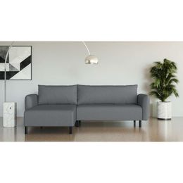 Home Affaire Ecksofa &raquo;Glandine&laquo; L-Form grau 100% Polyester B/H/T: 233cm x 82cm x 177cm, Struktur, Recamiere links