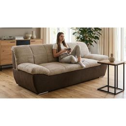 OTTO home 2-Sitzer &raquo;Salltum 211 cm breit, formsch&ouml;n, komfortabel&laquo; mit Ziern&auml;hen in R&uuml;cken und im Sitz, pflegeleichter Bezug beige 90% Polyester, 10% 
