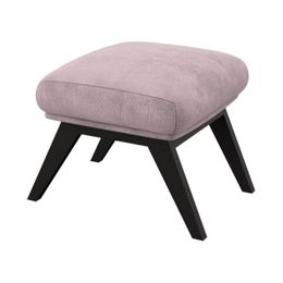 FLEXLUX Polsterhocker &raquo;Adria&laquo; Fu&szlig; schwarz, Fu&szlig;hocker f&uuml;r Ohrensessel lila 85% Polyester/15%Polyamide B/H/T: 54cm x 41cm x 41cm, Struktur